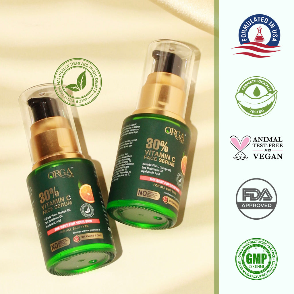 30% Vitamin C Face Serum for Glow & Bright Skin | Vitamin C ...