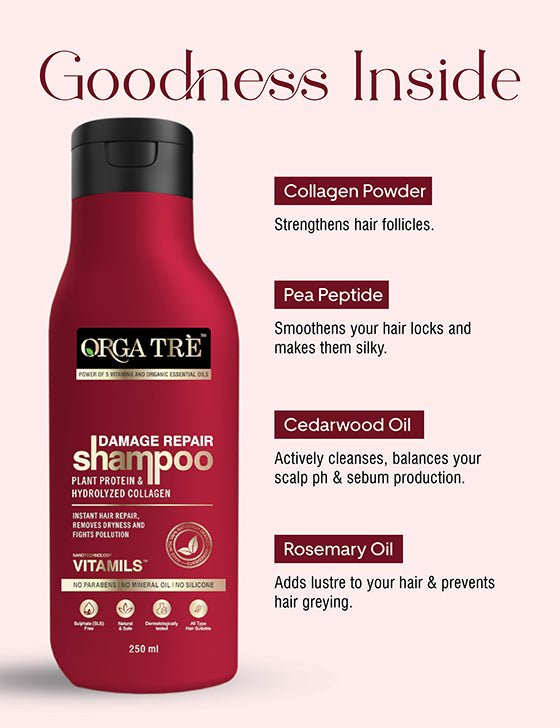 Orgatre Damage Repair Shampoo | Restore and Repair Damaged Hair ...