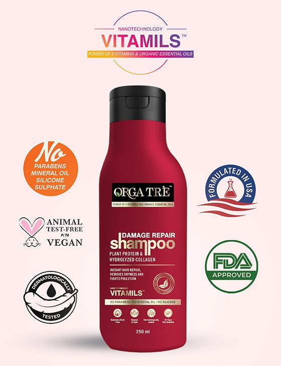 Orgatre Damage Repair Shampoo | Restore and Repair Damaged Hair ...
